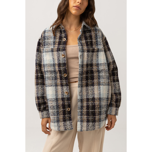 Rhythm - Sonnie Check Shacket - Womens-Tops : Outback Surf Shop ...