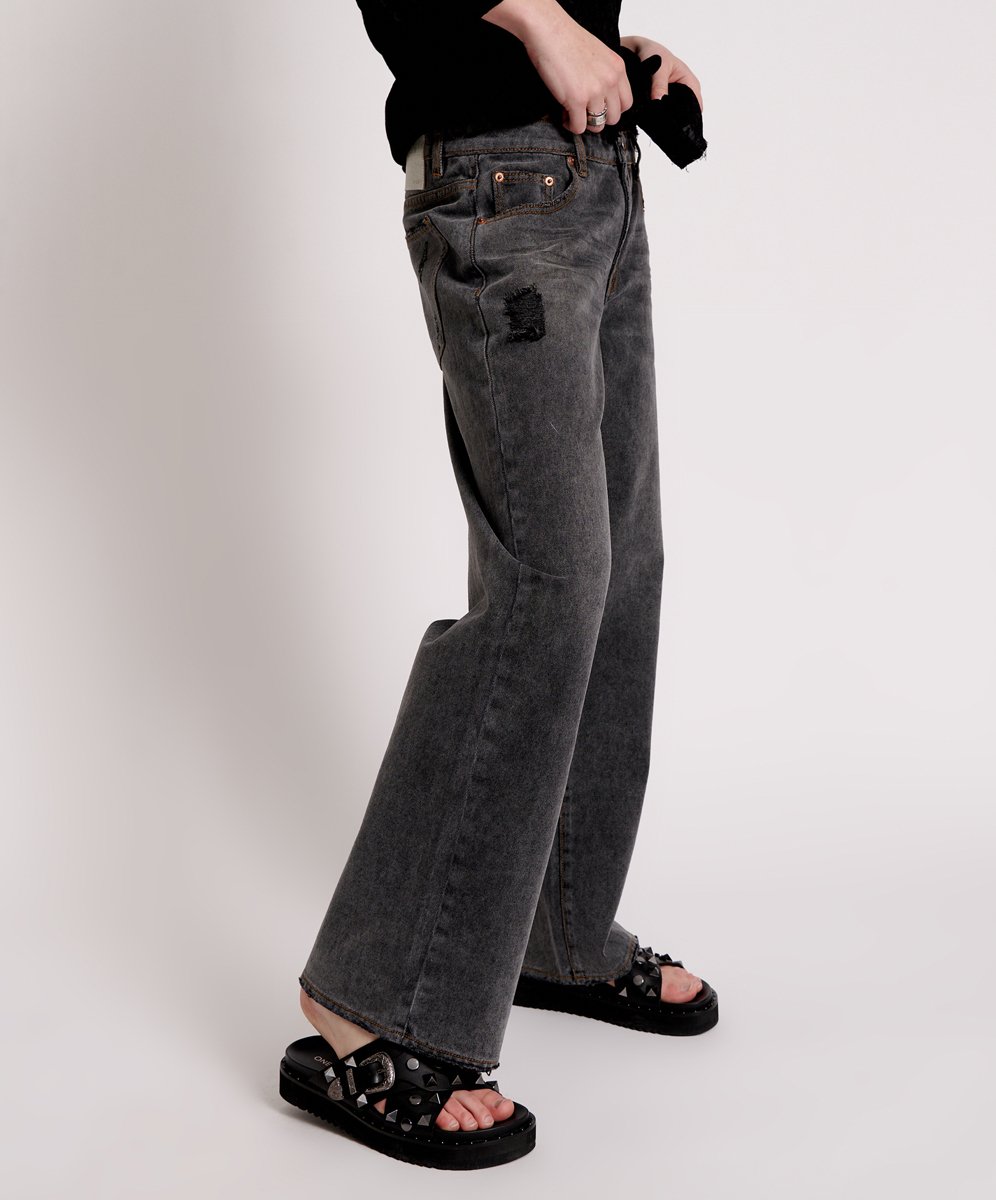 One Teaspoon - Recycled Black Low Rider Jeans - Black - Womens-Bottoms ...