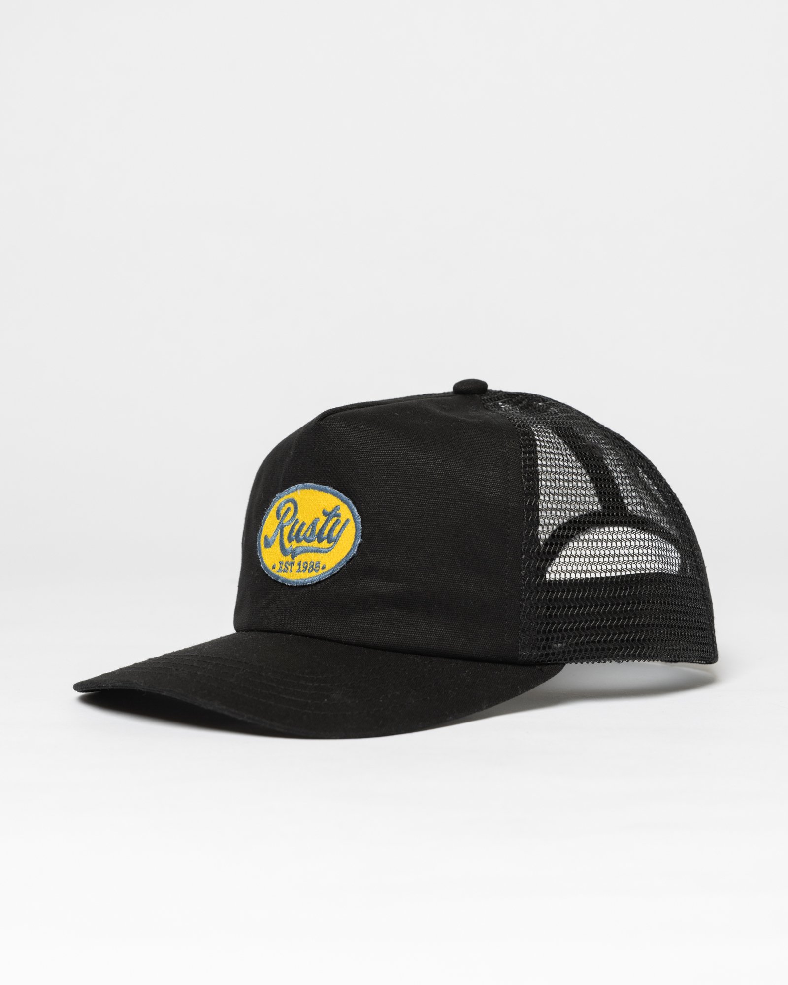 Rusty - Stacks On Surf Trucker Cap - Black - Mens-Accessories : We ...