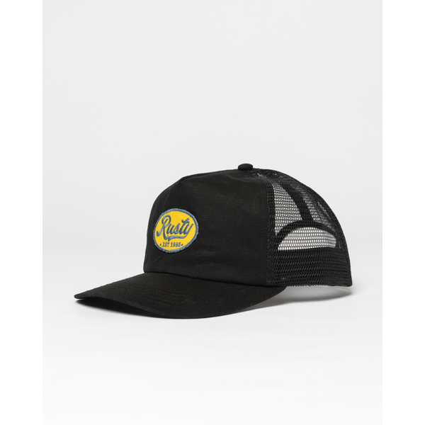 Rusty - Stacks On Surf Trucker Cap - Black - Mens-Accessories : We ...