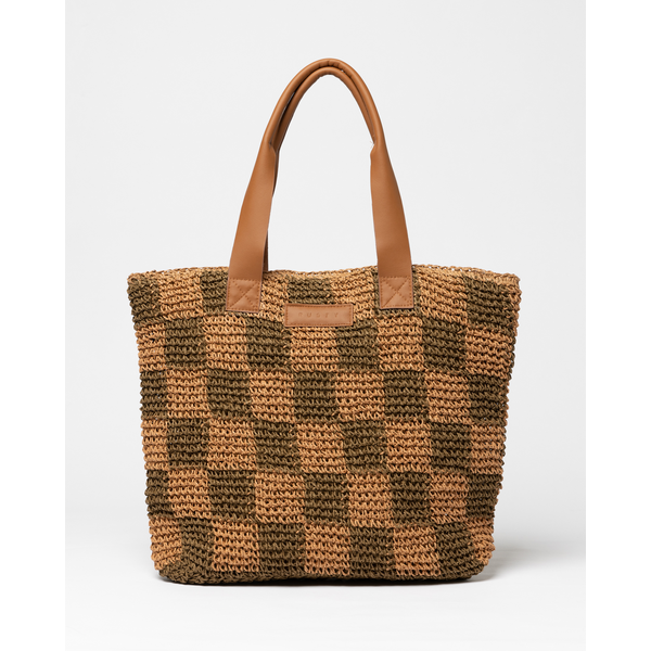 Rusty - Checkmate Straw Beach Bag - Womens-Accessories : Outback Surf ...