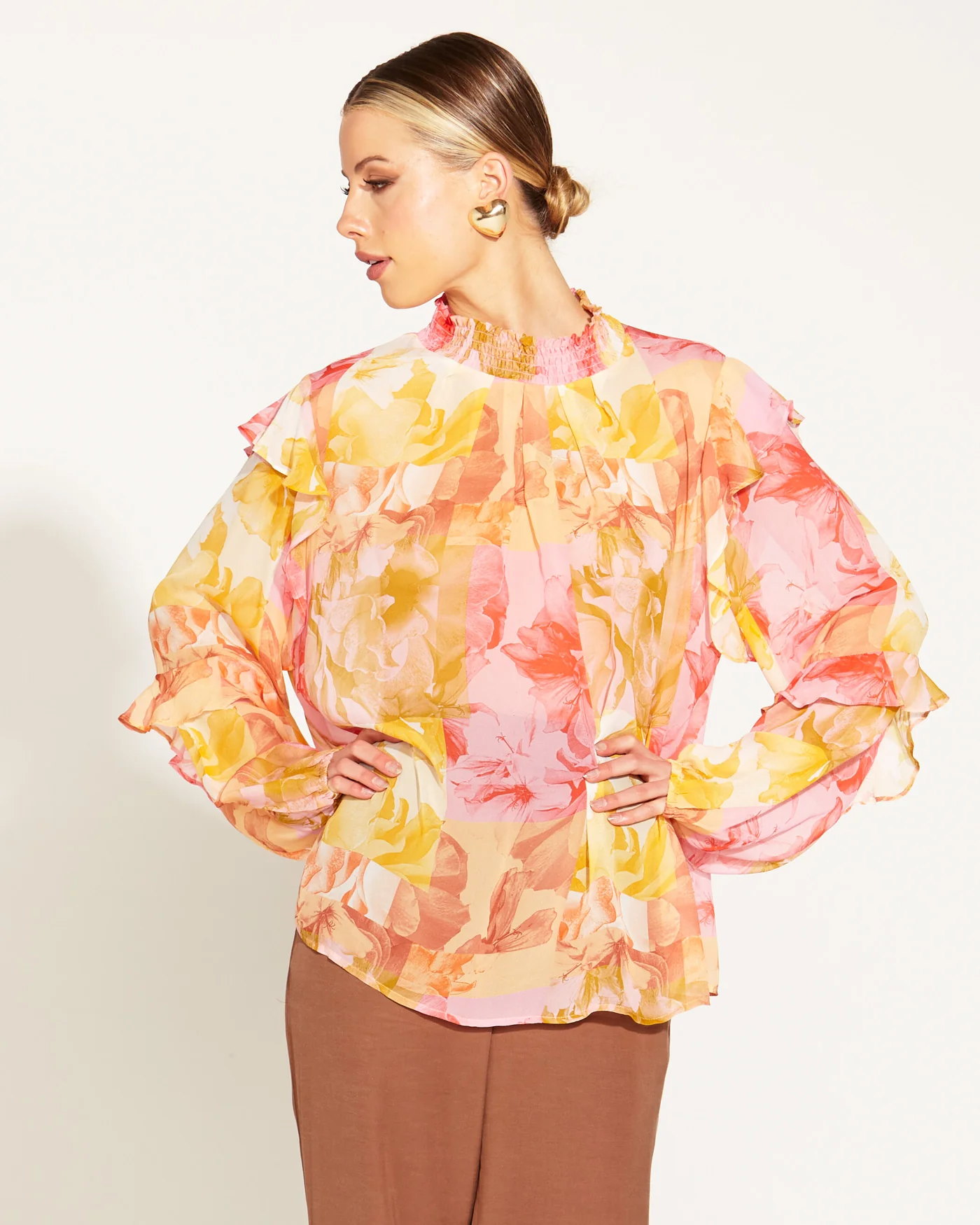 Fate & Becker - Earthly Paradise LS Sheer Blouse - Paradise Floral ...