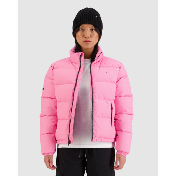 Huffer - Track Puffer Jacket - Pink - Womens-Tops : We stock the very ...